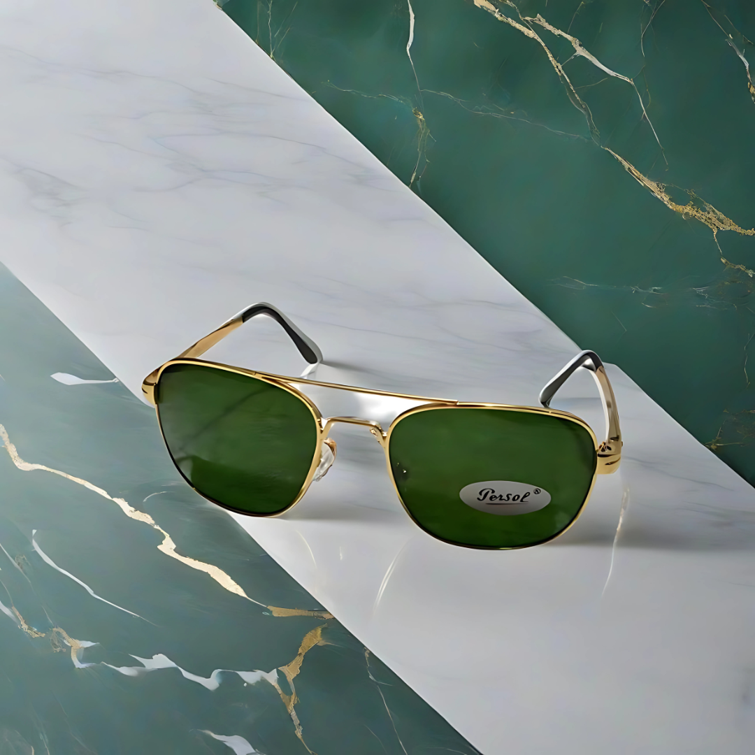 Persol Classic Aviators + Frame for Optics [GOLDEN] – Solaris Shades